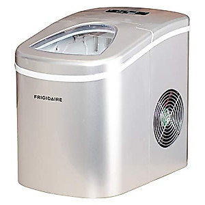 Frigidaire EFIC108-SILVER Counter top Portable, 26 lb per Day Ice Maker Machine, Silver