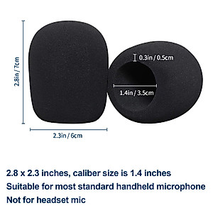 Microphone Cover - Foam Mic Covers Windscreen Suitable for Most Standard Handheld Microphone 6 PCS