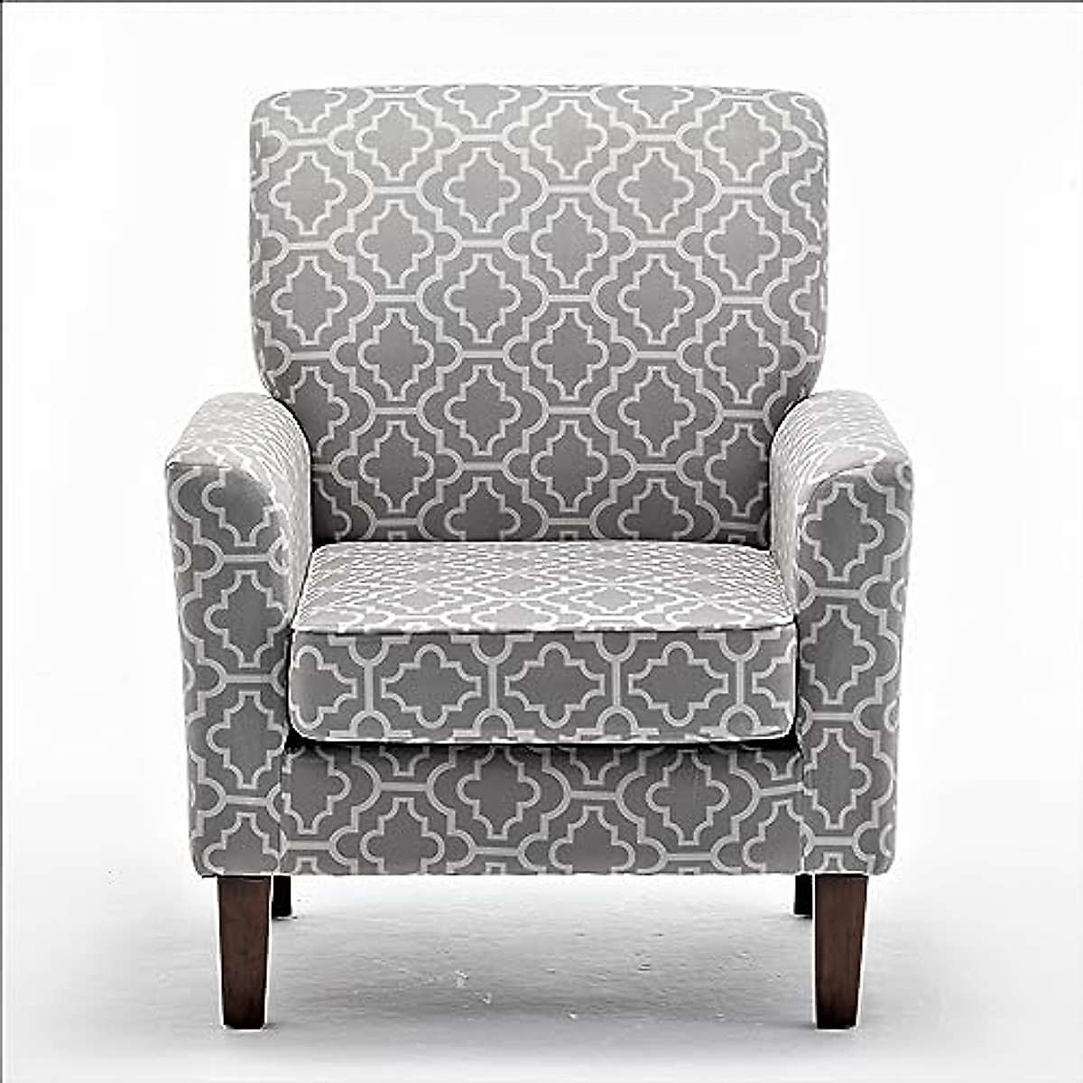 US Pride Modern Accent Armchair for Office and Living Room Decor with Birch Wood Frame and Microfiber Upholstery, Easily Assembled Arm Chair with Removable Cushions, 03 Printed Fabric