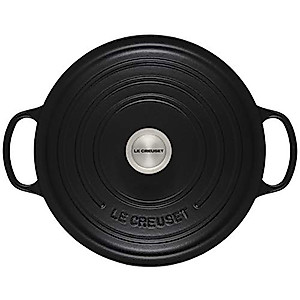 Le Creuset Enameled Cast Iron Signature Round Dutch Oven, 7.25 qt., Licorice