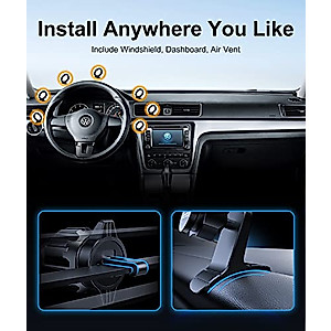 Rorhxia Fits MagSafe Car Mount [Strongest 3M Adhesive ＆ Curved Surface Friendly] Phone Holder for Car Dashboard Vent HandsFree iPhone Car Mount Holder for MagSafe iPhone 14 Pro Plus 13/12 All Phones