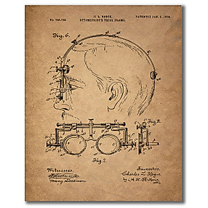 Optometrist Patent Wall Art Prints - Set Of 6 Eye Doctor Vintage Photos