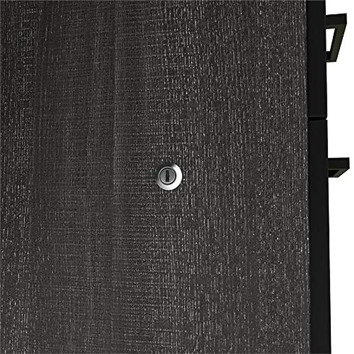 Bestar Norma L-Shaped Desk, 71W, Black & Bark Gray