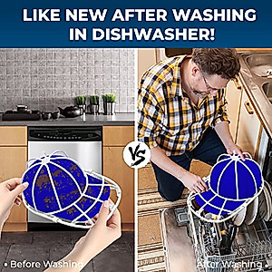 Hat Washers, Cap Washers for Washing Machine, Hat Cleaning Shaper Protector Fit for Adult and Kid's Baseball Caps, White