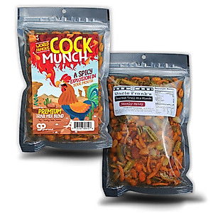 Cock Munch Spicy Trail Mix - Funny rooster and flames design - Edible gifts for men - Spicy mix, Made in the USA
