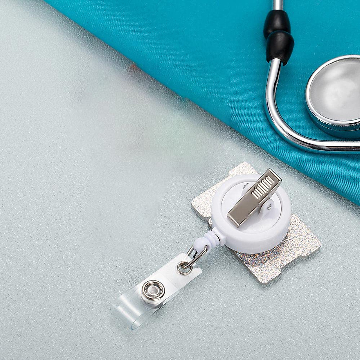 Custom Retractable Cute Name PA LAB LPN TECH MD RMA BSN EMT CNA LVN RN ID Badge Reels Holder for Nurse Coworkers Employee Hospital Doctor