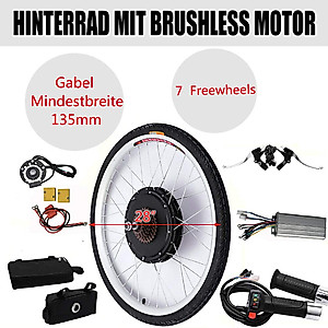 HarBin-Star Electric Bike Conversion Kit, 48V 1000W 28" Rear Wheel Powerful Motor E-Bike Conversion Kit, Electric Bicycle Motor Kit Dual Mode Controller Twist Throttle PAS