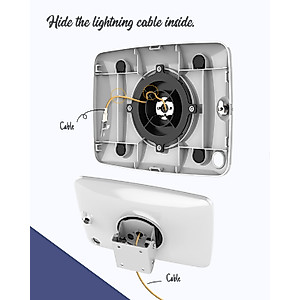 Beelta Tablet Wall Mount Compatible with 10.2 inch iPad 7th 8th 9th Gen Lockable Tiltable Anti Theft Security Adjustable