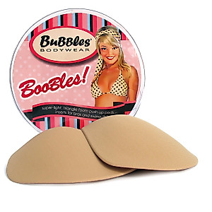 Boobles! Foam Triangle Bra and Swimsuit Padding Inserts (BC) Beige