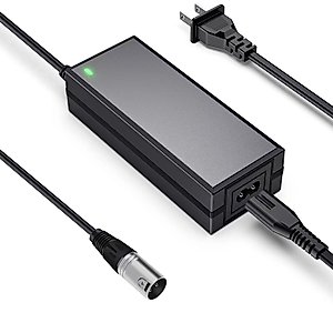 24V 2A Electric Scooter Battery Charger, Suitable for Go Go Elite Traveler, Pride Mobility, Jazzy Electric Chair Battery Charger, and Plus Ezip Mountain Trailz 3-pin XLPscooter Charger