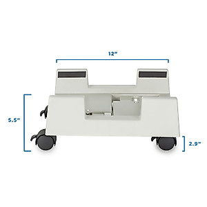 Mount-It! CPU Stand with Wheels, Adjustable Width Computer Cart, Universal Design Fits Desktop PC Tower ATX, Locking Wheels, 6-10.2" Wide 60 Lbs Capacity