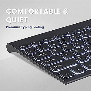 Perixx PERIBOARD-429 US Wired Mini Backlit Keyboard - Thin and Silent Scissor Keys - White Backlight Color - US English