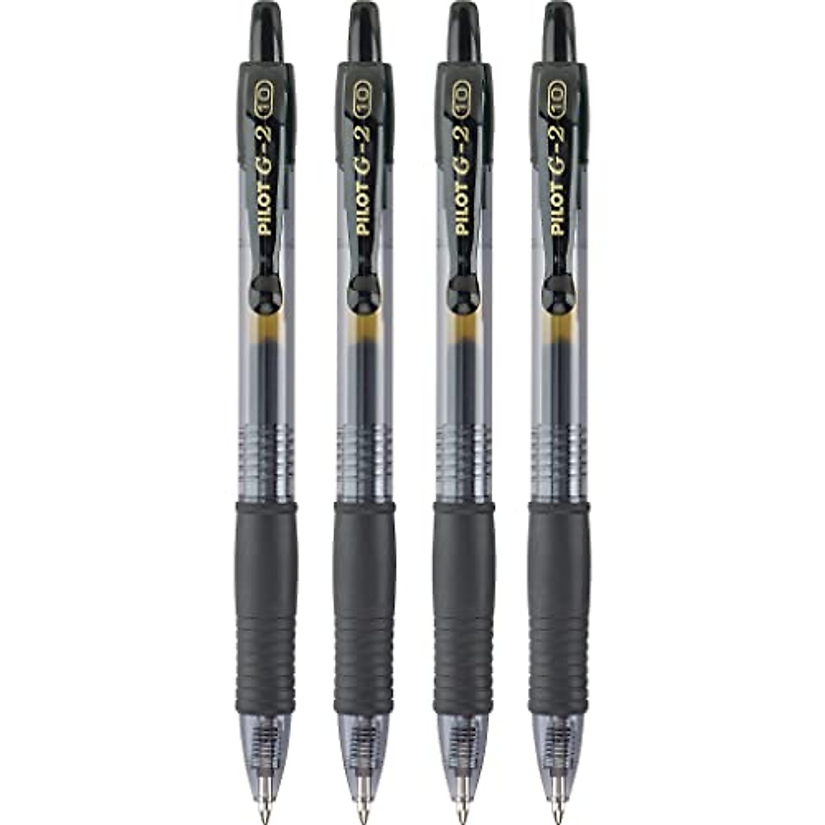 PILOT G2 Premium Refillable & Retractable Rolling Ball Gel Pens, Bold Point, Black Ink, 4-Pack (31254)