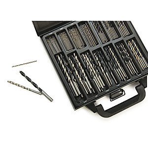WOODRIVER 100-Piece Combo Brad Point and Twist Drill Bit Box