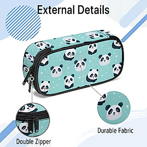 Panda Pencil Case, Cute Pencil Box for Boys Girls Kids, Large Capacity Pencil Pen Bag with Zipper, Multifunction Pencil Pouch for School Student Teen