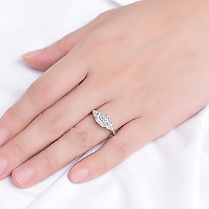 DovEggs Moissanite Engagement Rings for Women Center 2ct 6X8mm GHI Color Emerald Cut Moissanite Wedding Ring 14K Gold QUALITY Sterling Silver Anniversary Ring(GHI Colorless, 6.5)