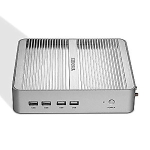 KINGDEL Smart Design Mini Desktop Computer, Fanless Mini PC with i3 7th Gen. CPU, 16GB RAM, 256GB SSD, 4K: 4096x2304, HD Port, VGA, LAN, All Metal Body
