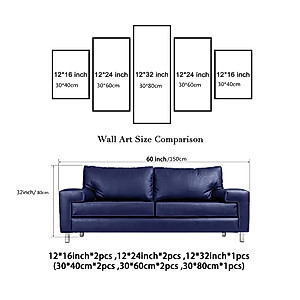 WKqifeil 5 Panels Multi Panel Print Fly Fishing Canvas Wall Art Trout Fisherman Man Cave Pictures Paintings Home Decor Painting Poster No Framed W60in*H32in