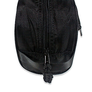 Slate Travel Waterproof Nylon Dopp Kit - Shaving Toiletry Bag Organizer (Black)