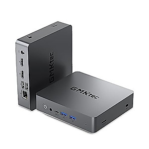 GMKtec Mini Gaming PC AMD Ryzen 5 5600U(6C/12T, 4.2 GHz), Mini Gaming Computer 16GB DDR4 512GB M.2 SSD Windows 11 Pro Desktop Computer, Mini Computers 4K Triple Displays BT5.2/WiFi 6 2.5G Ethernet