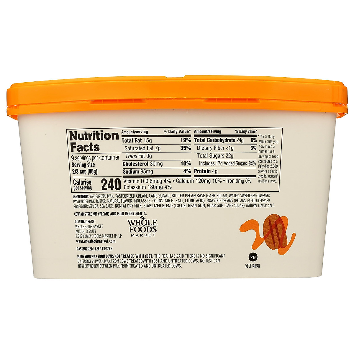 365 by Whole Foods Market, Ice Cream Butter Pecan, 1.5 Quart