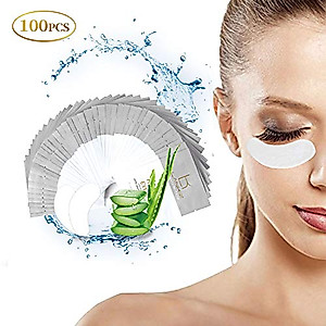 LANKIZ Eye Pads for Lash Extensions Under Eye Gel Pads for Eyelash Extensions Lint Free Hydrogel Eye Patches Eyelash Extension Supplies 100 pairs