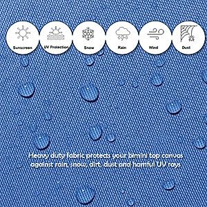 Savvycraft Bimini Top Storage Boot 97"-103" Width Blue Color, Waterproof UV Protection Bimini Top Replacement Boot, Fit Round and Square Tube