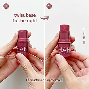 HAN Skincare Cosmetics Vegan, Cruelty-Free 3-in-1 Multistick for Cheeks, Lips, Eyes, Innocence