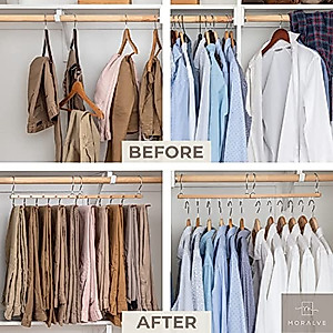 MORALVE Space Saving Hangers Bundle (Natural)