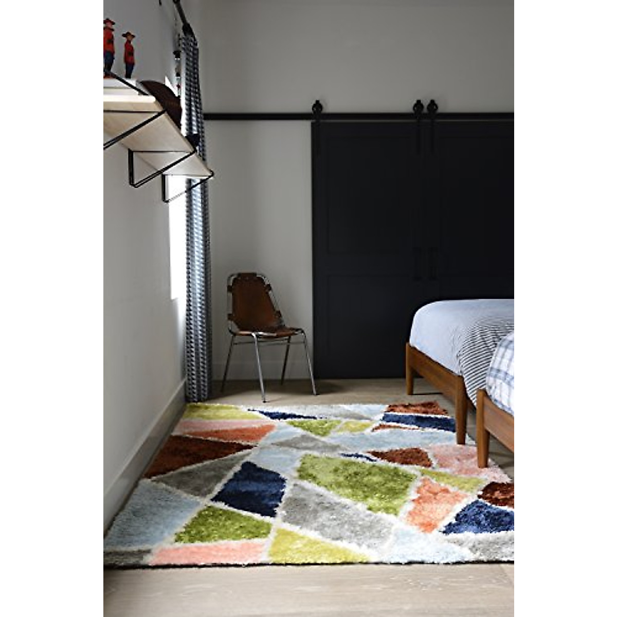 Novogratz Retro Collection Prism Shag Area Rug, 3'6" x 5'6", Multicolor