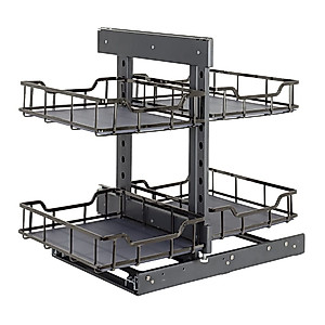 Storage with Style Black Nickel 18" Full-Height Blind Corner Organizer