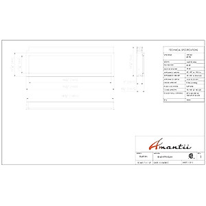 Amantii Panorama Indoor/Outdoor Extra Slim Built In Electric Fireplace (BI-60-XTRASLIM), 60-Inch