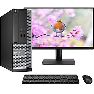 Dell OptiPlex 3020 SFF puter Desktop PC, Intel Core i5 Processor, 8GB Ram, 500 GB Hard Drive, Win 10 Pro (Renewed) black S-(12 x 18 hes)