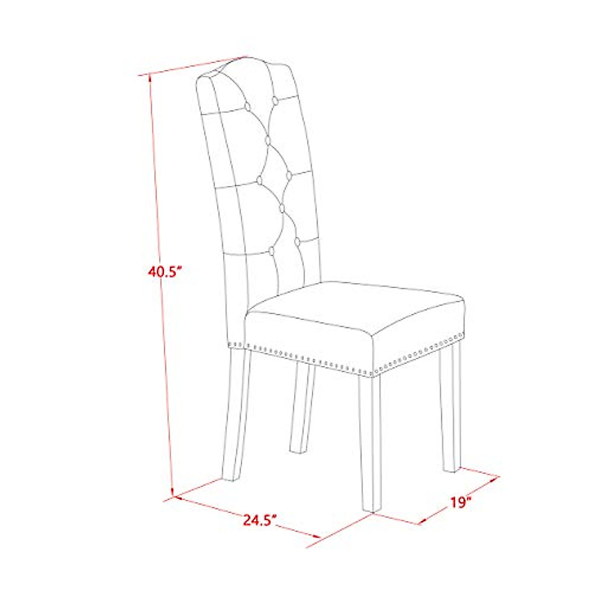 East West Furniture AVEL7-LWH-07, Linen White