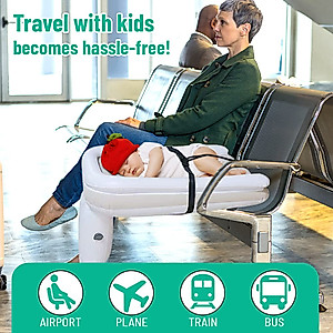 BABYBOO Convenient Inflatable Travel Bed for Toddlers | Fly Travel Kids Bed Fits Most Airplane Seats | Portable Airplane Car Bed for Toddler | Car Seat Toddler Travel