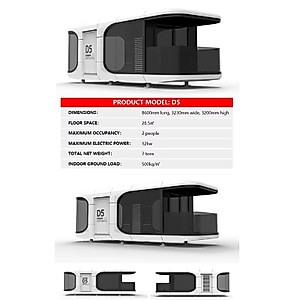 Tiny Home, Portable Container House,Outdoor House, Best use for Office, Construction site and Living, fabricated, Easy to Install,Capsule House, Luxury pod Hotel, B&B Best fabricated