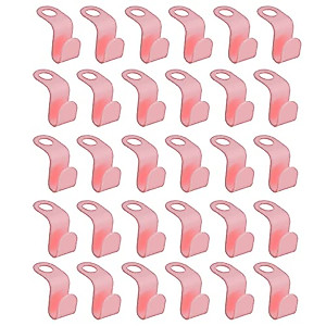 Clothes Hanger Extenders 30Pcs Great Simple Installation Cascading Outfit Clothes Hanger Connector Hooks Pink