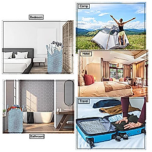 Beegreen XX-Large Drawstring Laundry Hamper Geometric 115L Laundry Bag, Collapsible Laundry Baskets with Handles, Dirty Clothes Hamper for Bedroom Bathroom Dorm,Foldable Tall Clothes Hamper