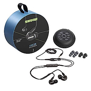 Shure AONIC 215 Wired Sound Isolating Earbuds, Clear Sound, Black & RMCE-UNI Universal Communication Cable for Detachable SE Sound Isolating Earphones