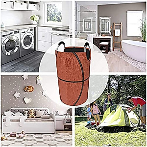 Dujiea 82L X-Large Laundry Basket Bag Tall, 85L Basketball Collapsible Laundry Hampers with Aluminium Handles Big Clothes Basket Kids Laundry Bin Round Storage Basket for Dorm Room