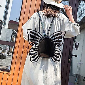 Ozgkee Butterfly Backpack Travel Bag (black)