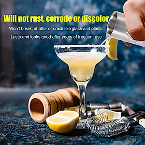 TOPINCN Cocktail Mixing Glass, Stainless Steel Mixing Glass Cocktail Shaker Double Wall Bartender DIY Tools Wine Mixer Thick Drink Mixing Cup for Home Bar