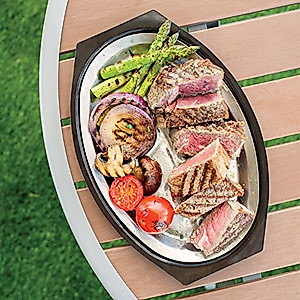 Nordic Ware 365 Indoor/Outdoor Sizzling Steak Server, Silver