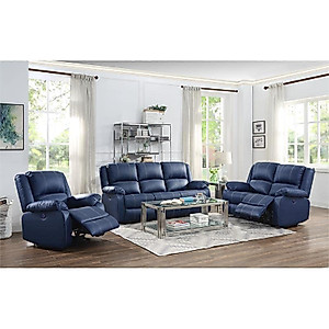 Acme Furniture Zuriel Love Seats, Blue