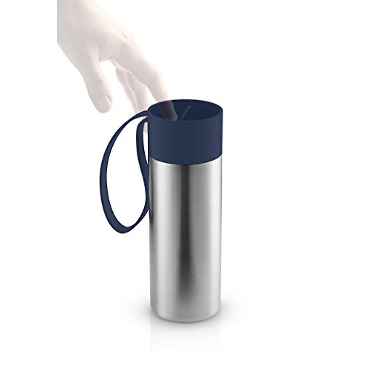 Eva Solo 350ml Stainless Steel Insulated Mug, Navy Blue, 20,7 x 7,8 x 7,8 cm