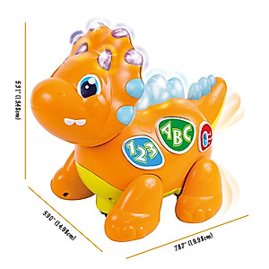 KiddoLab Baby Dinosaur Toy.- Infant Toys with Music, Lights & Dancing Activities. Development Toys for Preschool Learning, Baby Toys for 18 Months & Up