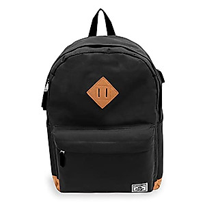 Everest Unisex Adults Vintage Laptop Backpack, Black, One Size US
