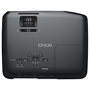 Epson EX7220, WXGA Widescreen HD, Wireless, 3000 Lumens Color Brightness, 3000 Lumens White Brightness, 3LCD Projector
