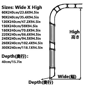 Half Side Wall Mounted Garden Archway,Half Arch Rose Arch,Pergola Climbing Aid Trellis Archway for Climbing Plants,Half Rose Arch for Indoor,Outdoor,Garden Lawn,Wedding (Color : White, Size : 0.6X24