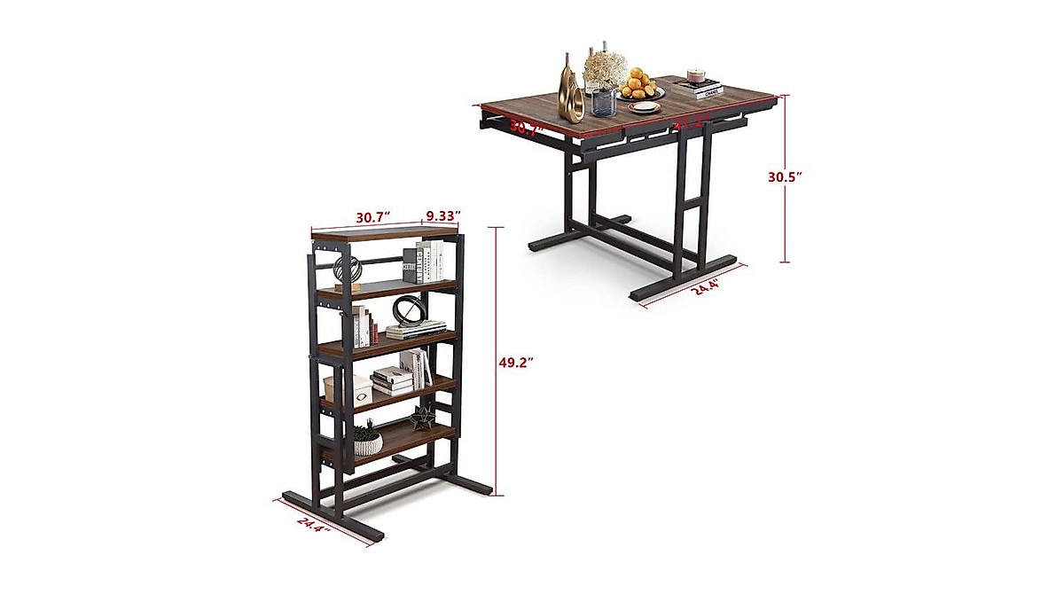 Brefhome Convertible 2-in-1 Shelf to Table | Space-Saving Furniture